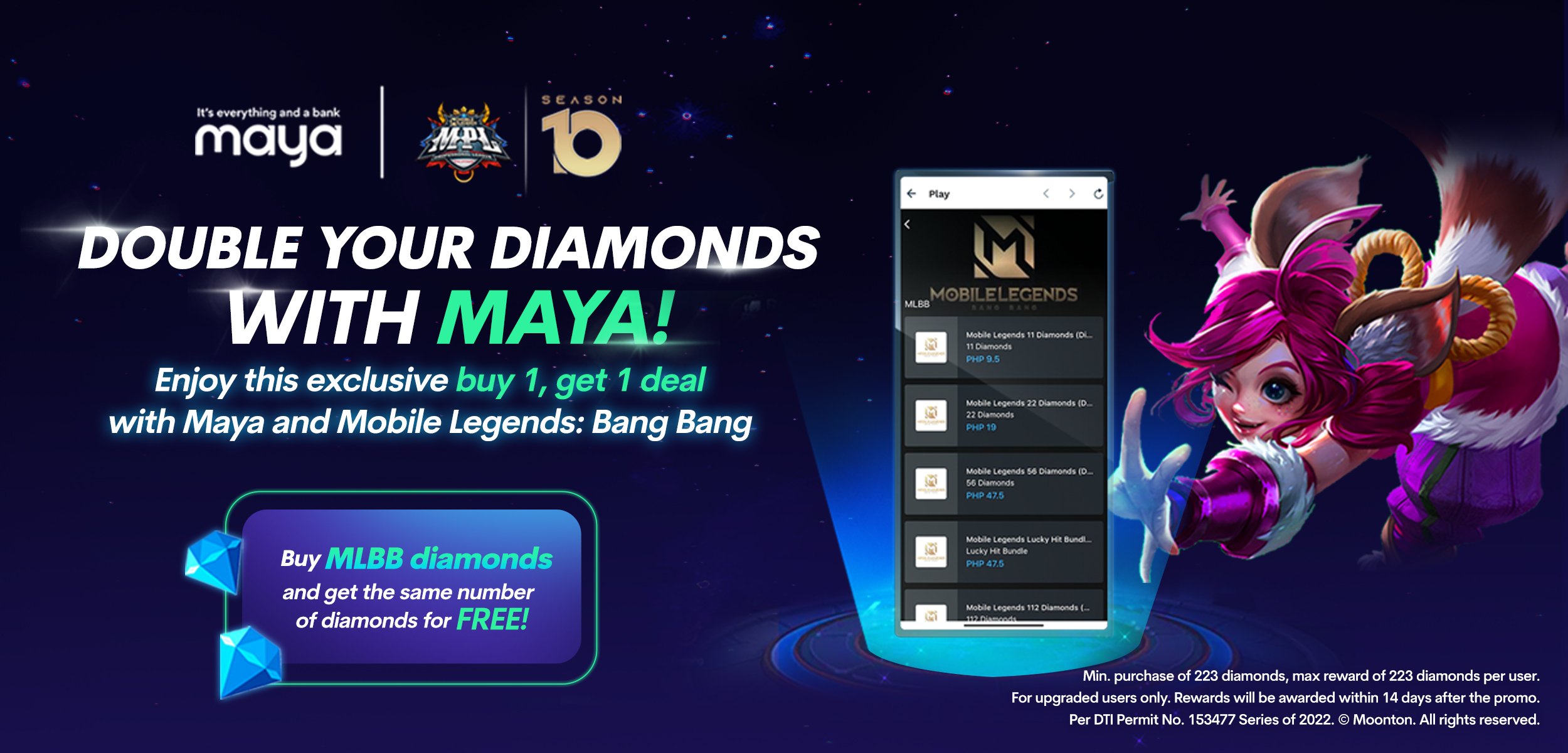 Double diamond deals with Maya!